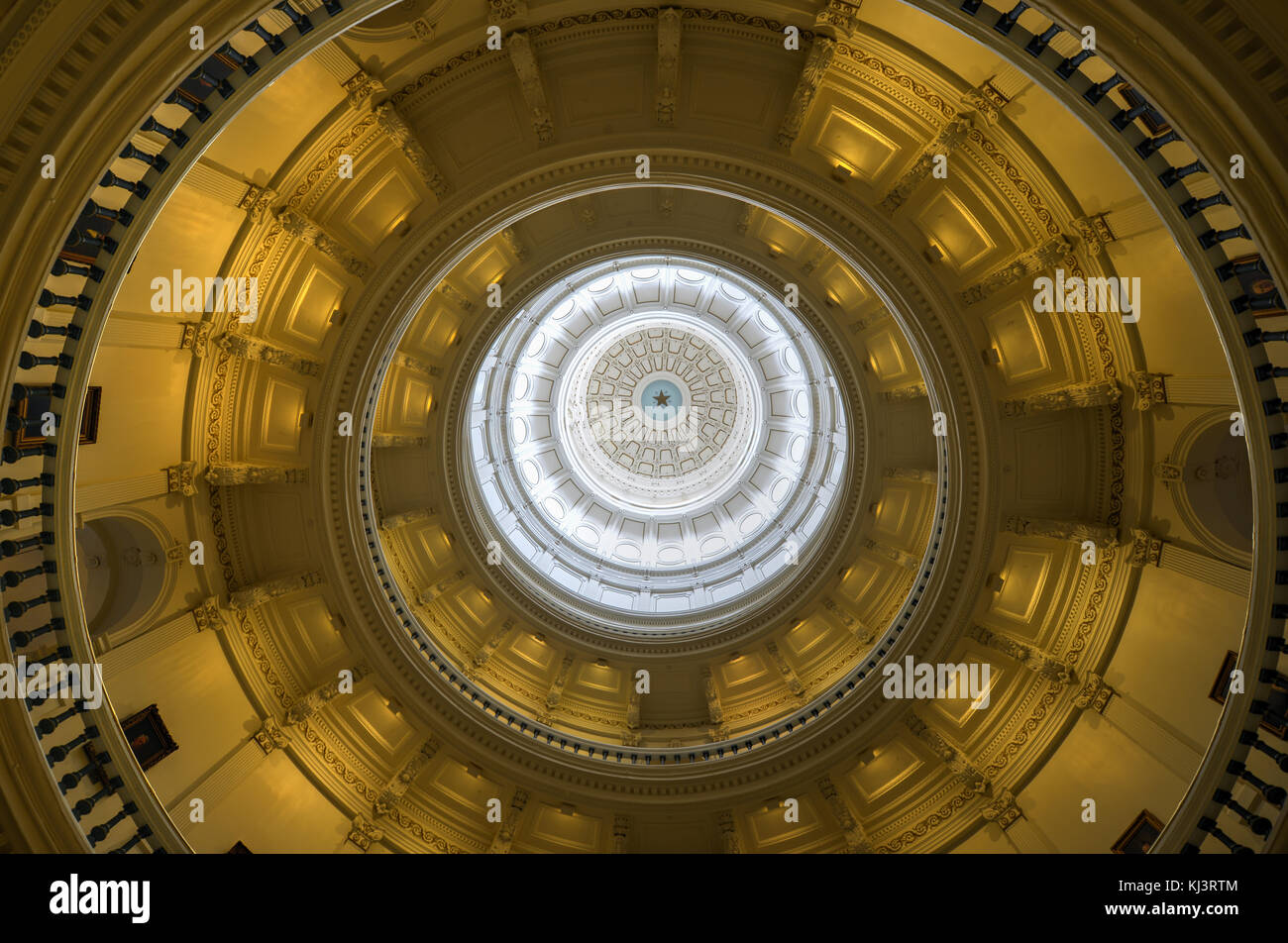 AUSTIN, TEXAS - MARCH 7: Rotunda area and dome with Governors ...