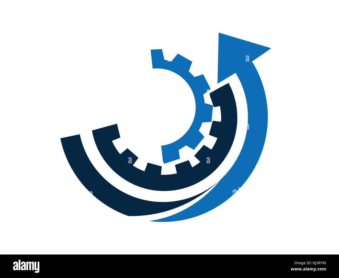 gears with up arrow illustration, industral icon design, illustration ...