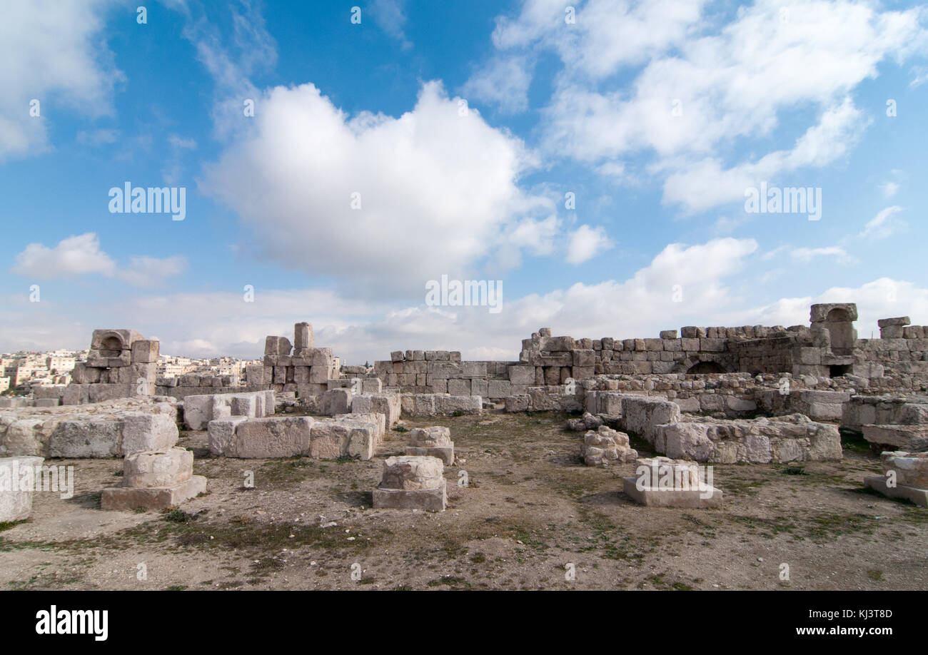 Roman Ruins of the Citadel, Amman, Jordan Stock Photo - Alamy