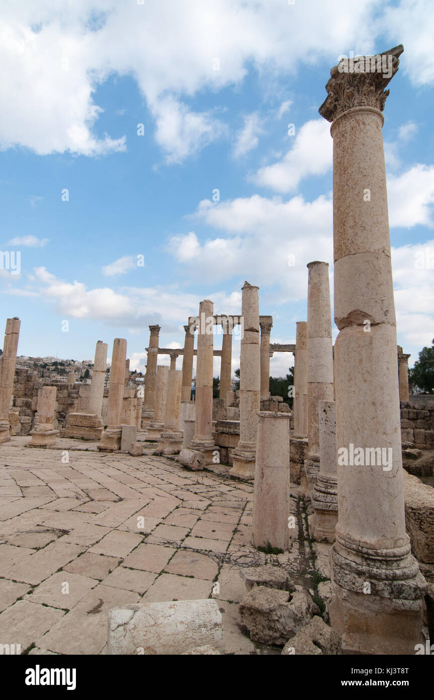 Ancient Jerash ruins,(the Roman ancient city of Geraza), Jordan Stock ...