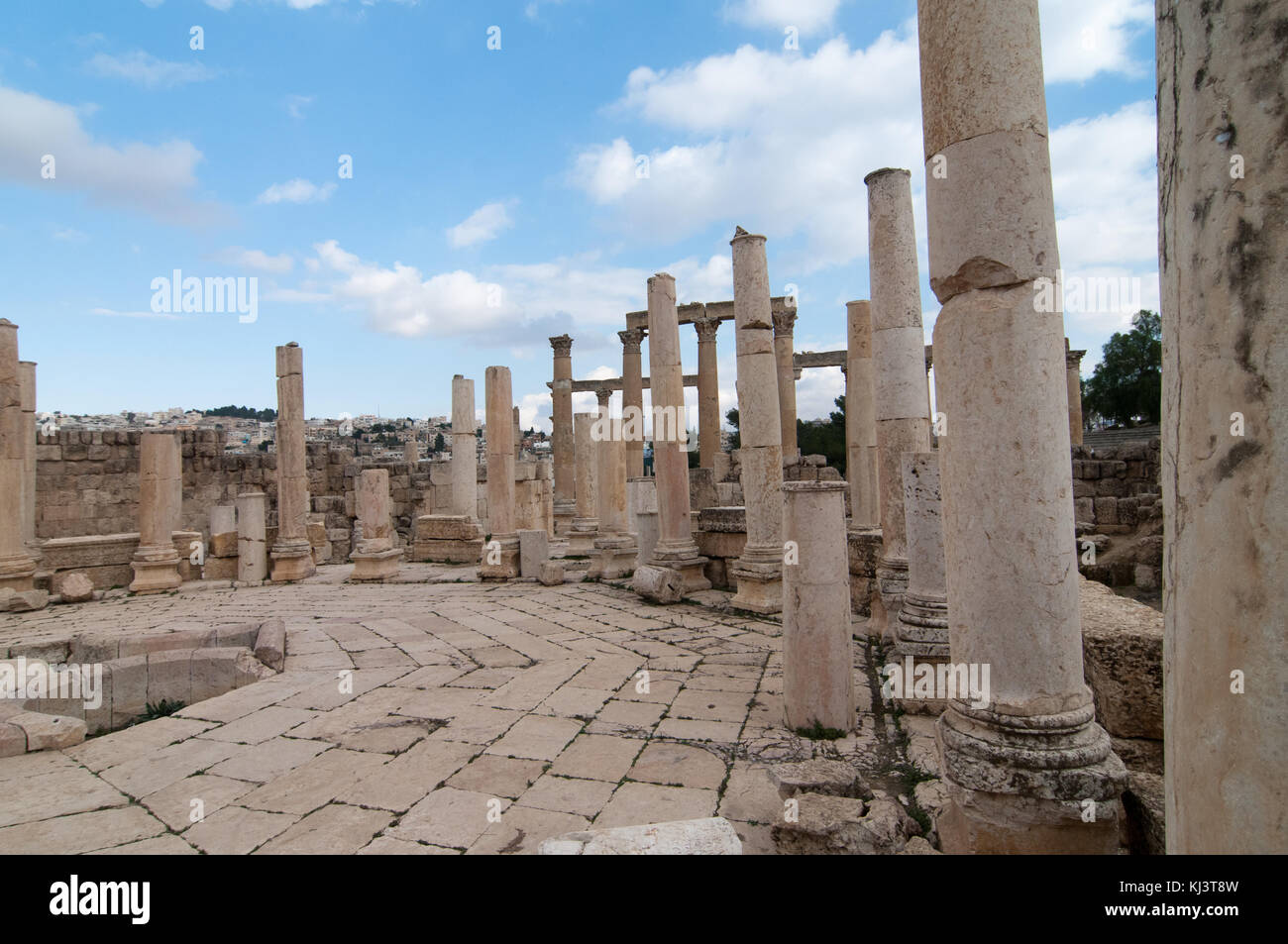 Ancient Jerash ruins,(the Roman ancient city of Geraza), Jordan Stock ...