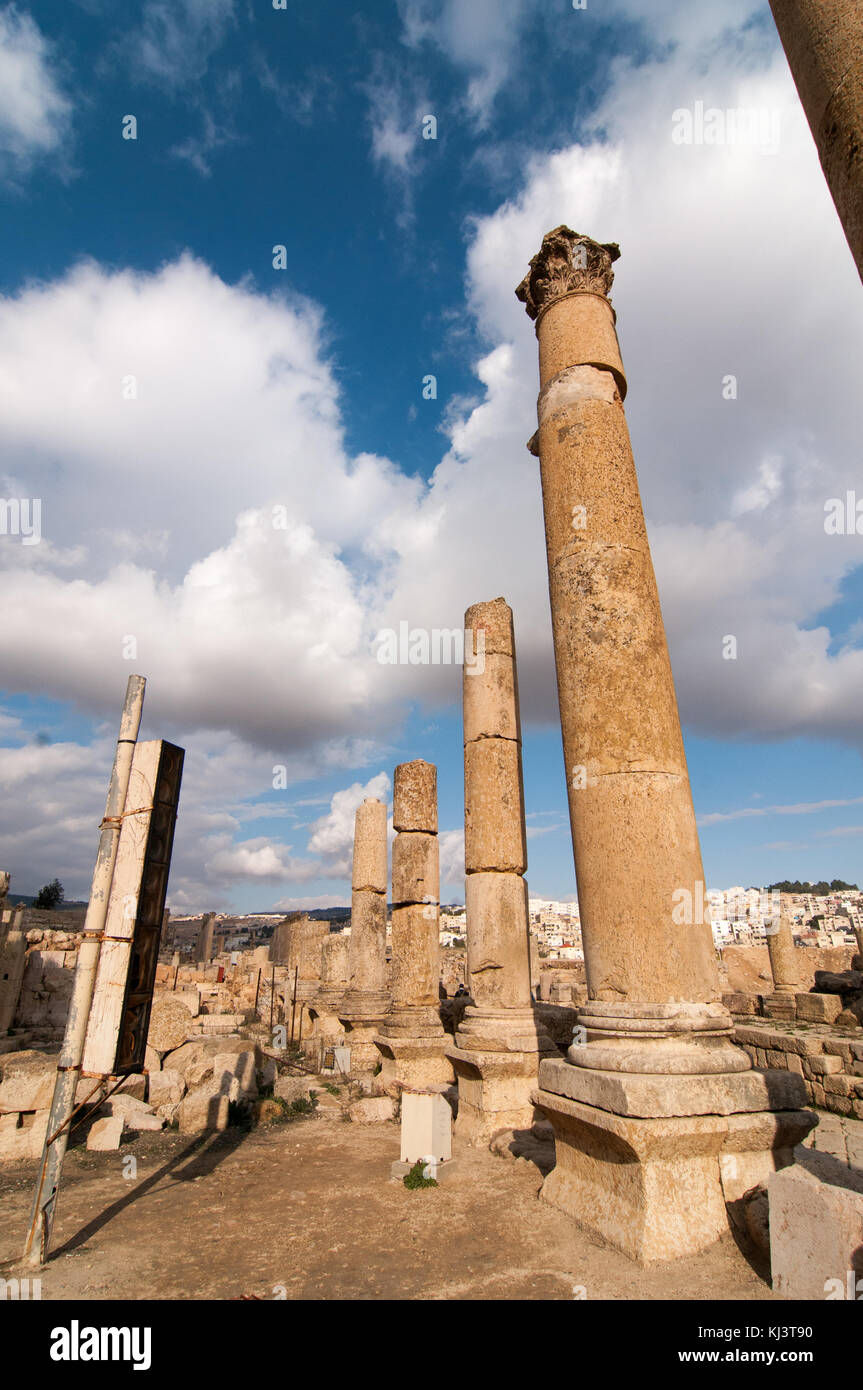 Ancient Jerash ruins,(the Roman ancient city of Geraza), Jordan Stock ...