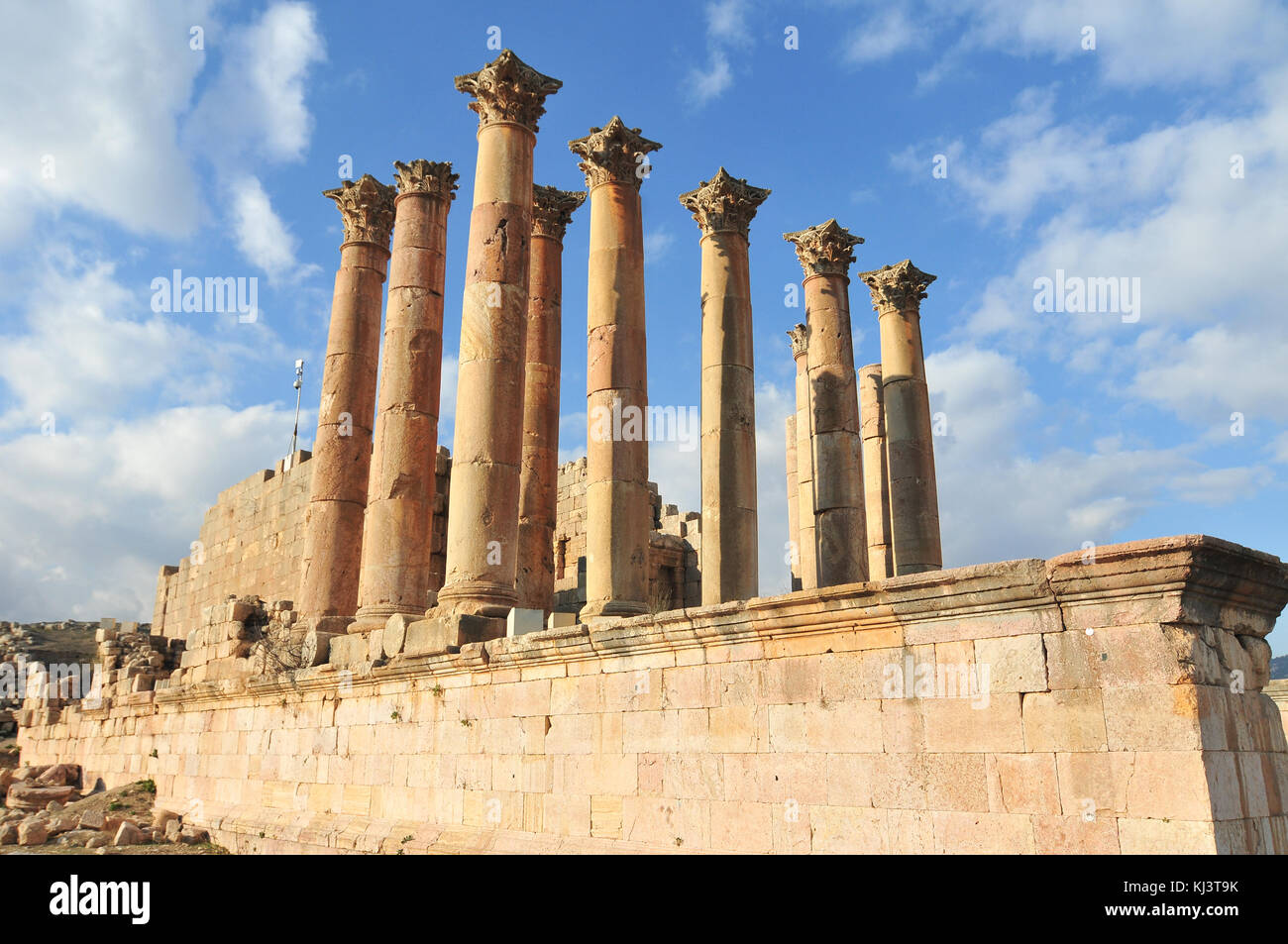 Temple of Artemis in Jerash, Jordan, the Gerasa of Antiquity Stock ...