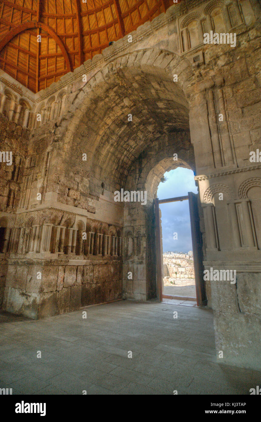 The Umayyad Palace at Jabal al-Qal'a, the old roman citadel in Amman in ...