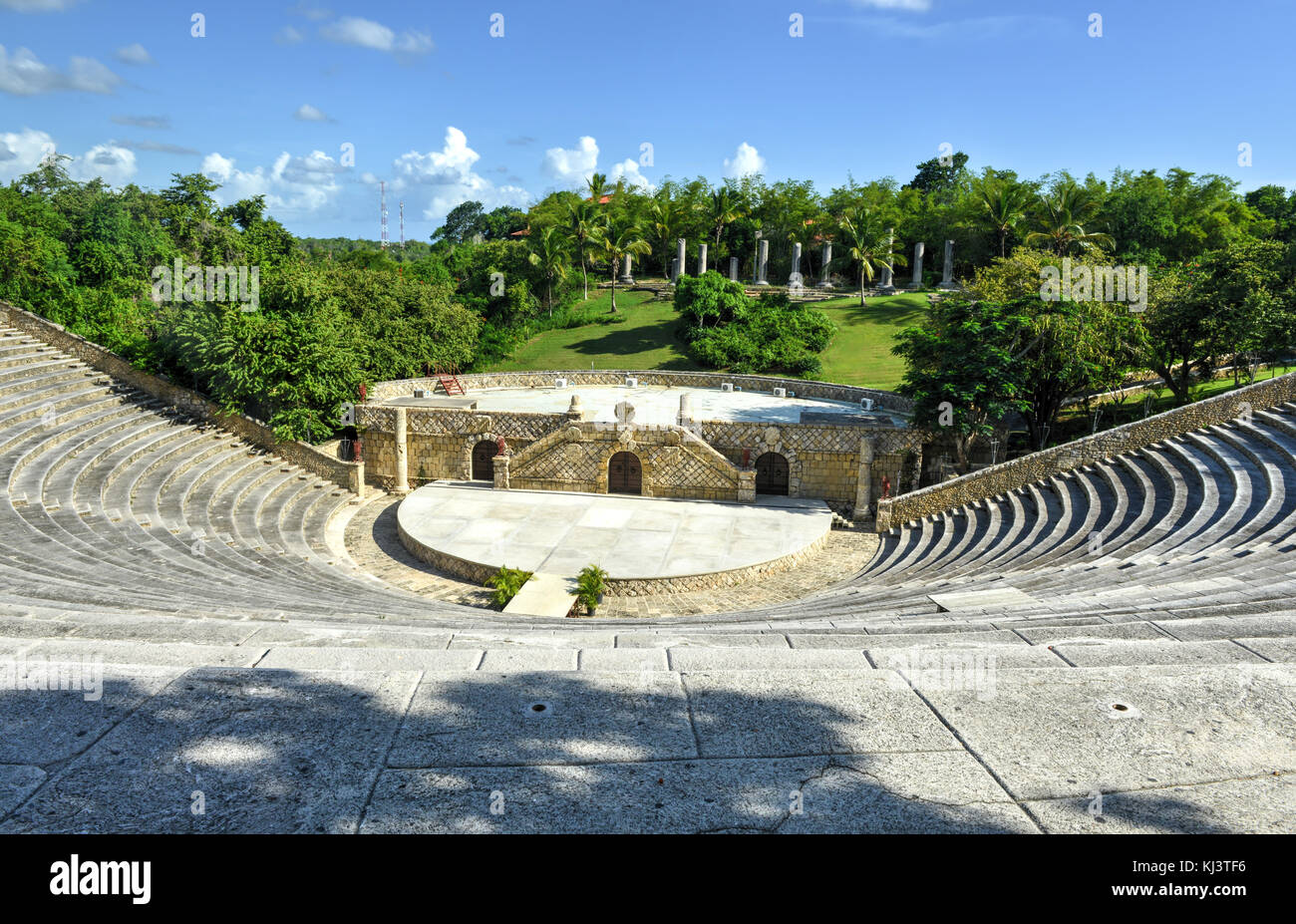 Amphitheater in ancient village Altos de Chavon - Colonial town ...
