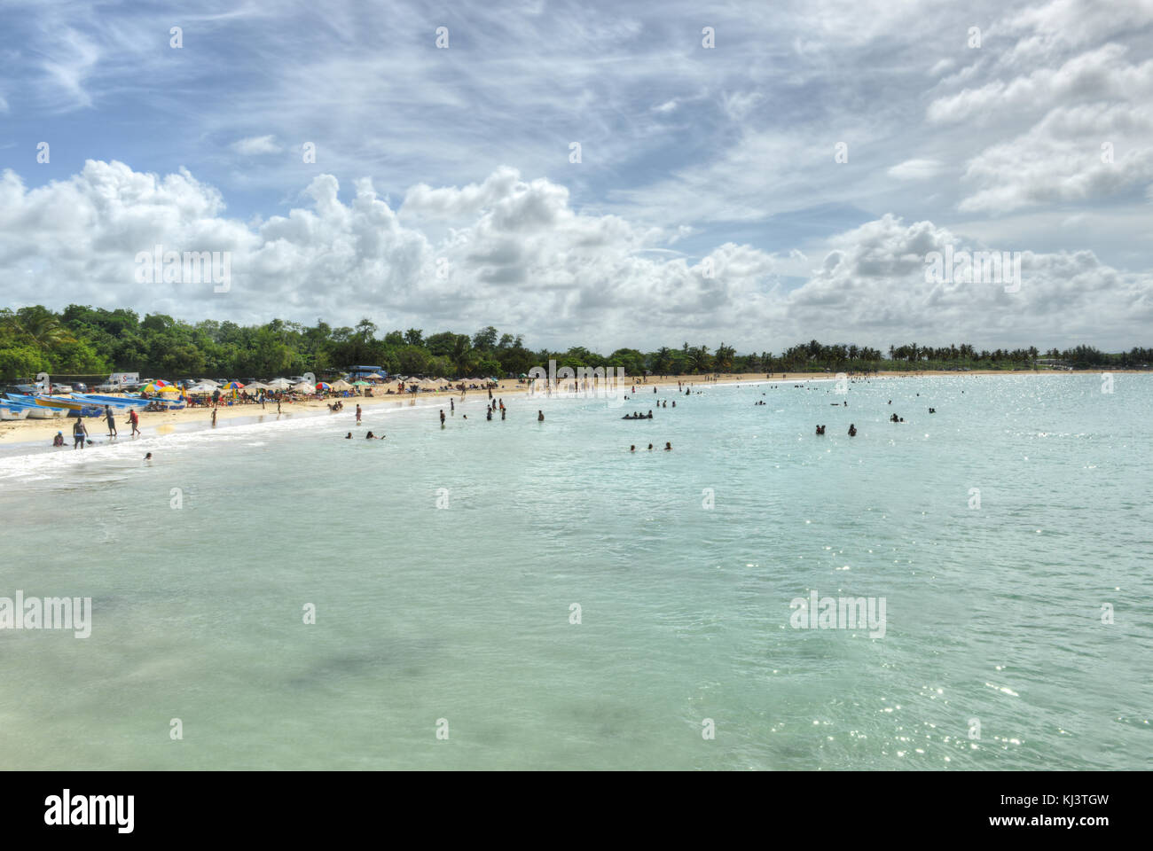 PUNTA CANA, DOMINICAN REPUBLIC - AUGUST 31, 2014: El Macao Beach in ...