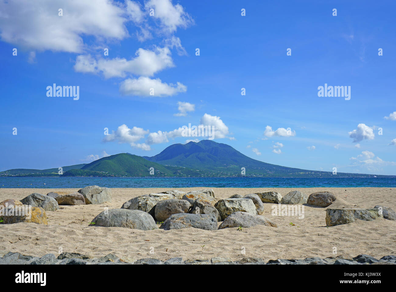 Nevis peak volcano hi-res stock photography and images - Alamy