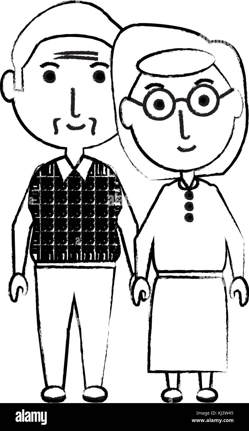 Elderly retired couple reading Stock Vector Images - Alamy