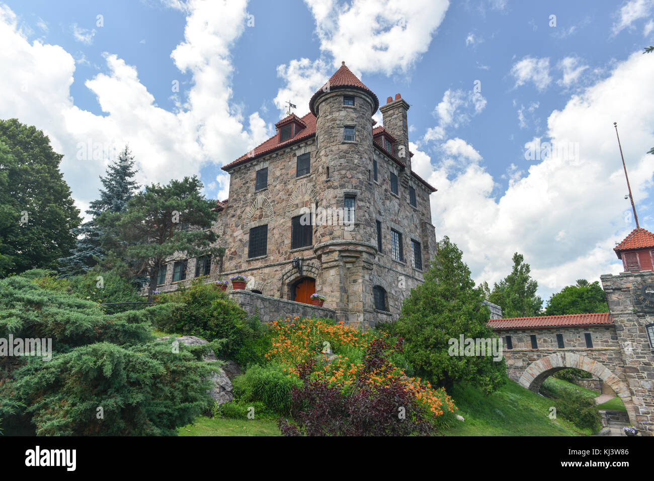 Singer Castle located on Dark Island in the St. Lawrence Seaway, New ...