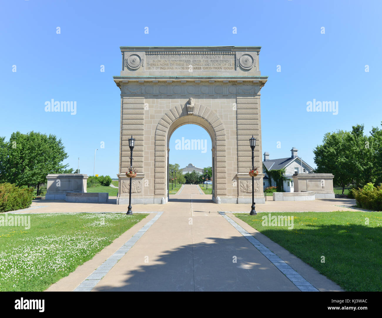 Royal Military College of Canada Memorial Arch, Kingston, Ontario Stock ...