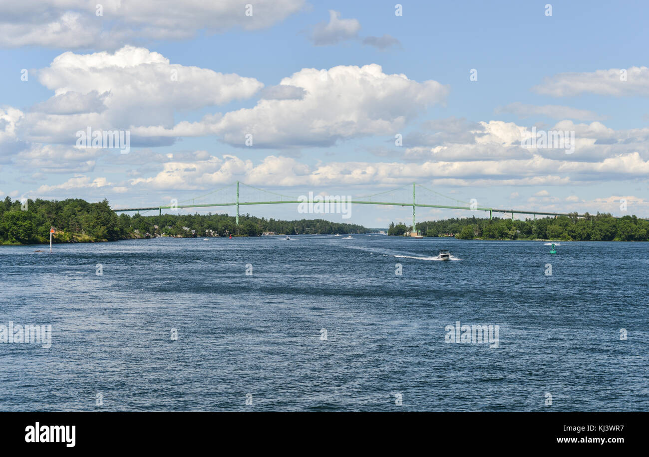 The Thousand Islands Bridge. An international bridge system constructed ...