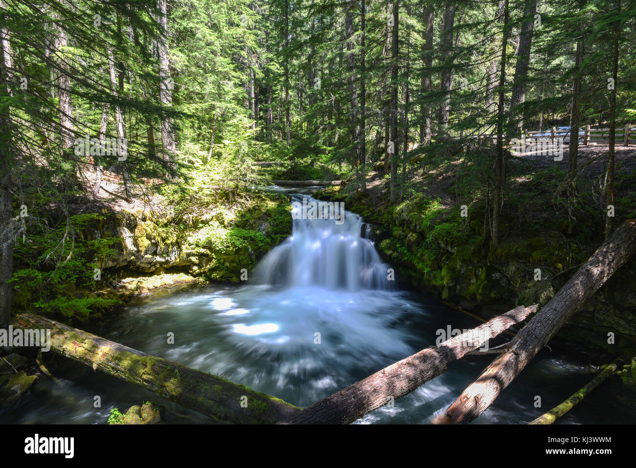 Whitehorse Falls along the North Umpqua River on Scenic Highway 138 ...