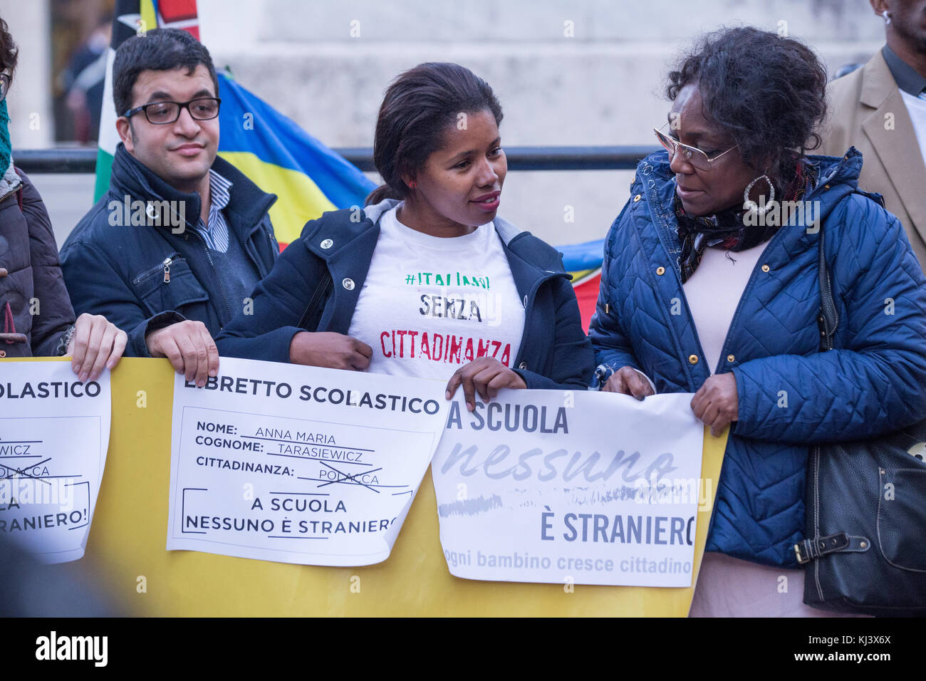 Roma, Italy. 20th Nov, 2017. For the International Day of United ...