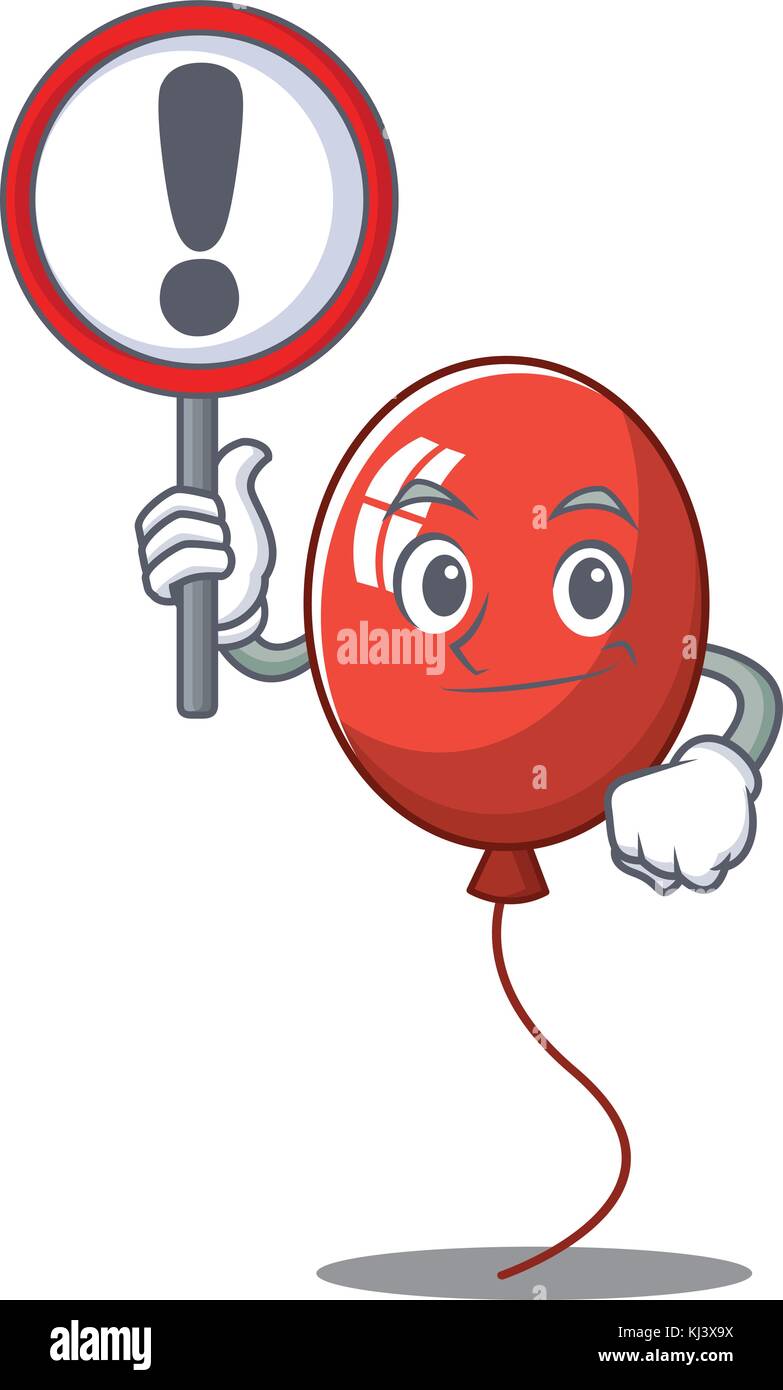 With sign balloon character cartoon style Stock Vector Image & Art - Alamy
