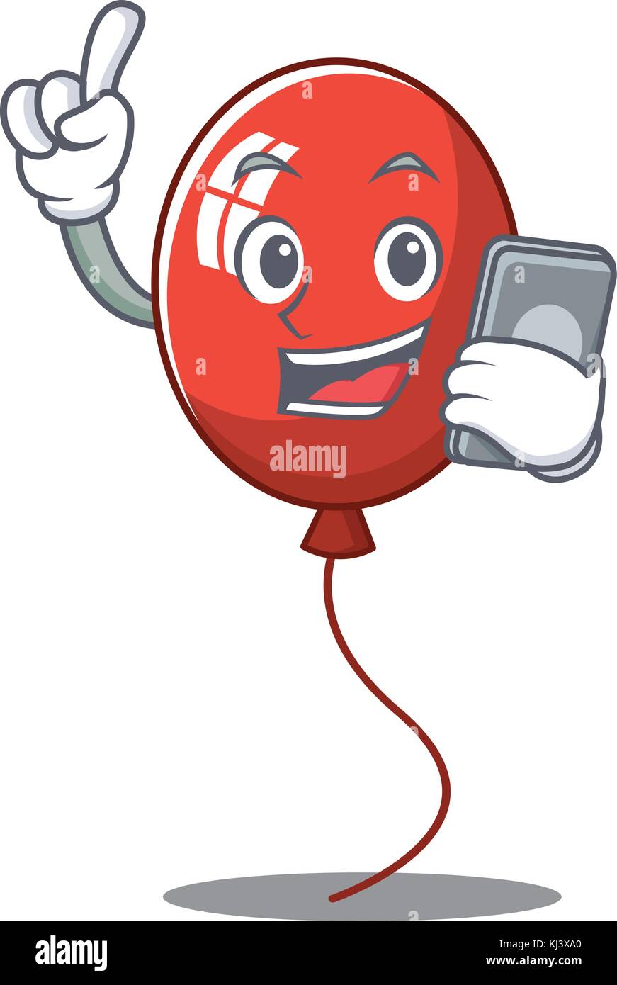With phone balloon character cartoon style Stock Vector Image & Art - Alamy