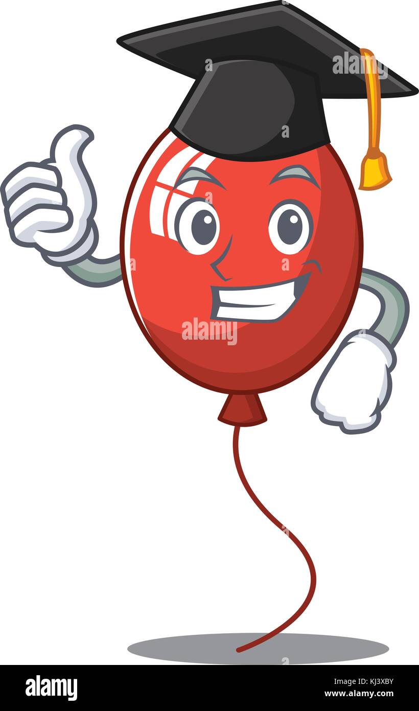Graduation balloon character cartoon style Stock Vector Image & Art - Alamy