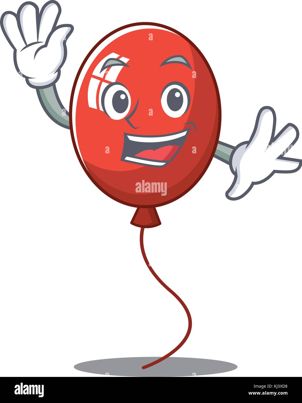 Waving balloon character cartoon style Stock Vector Image & Art - Alamy