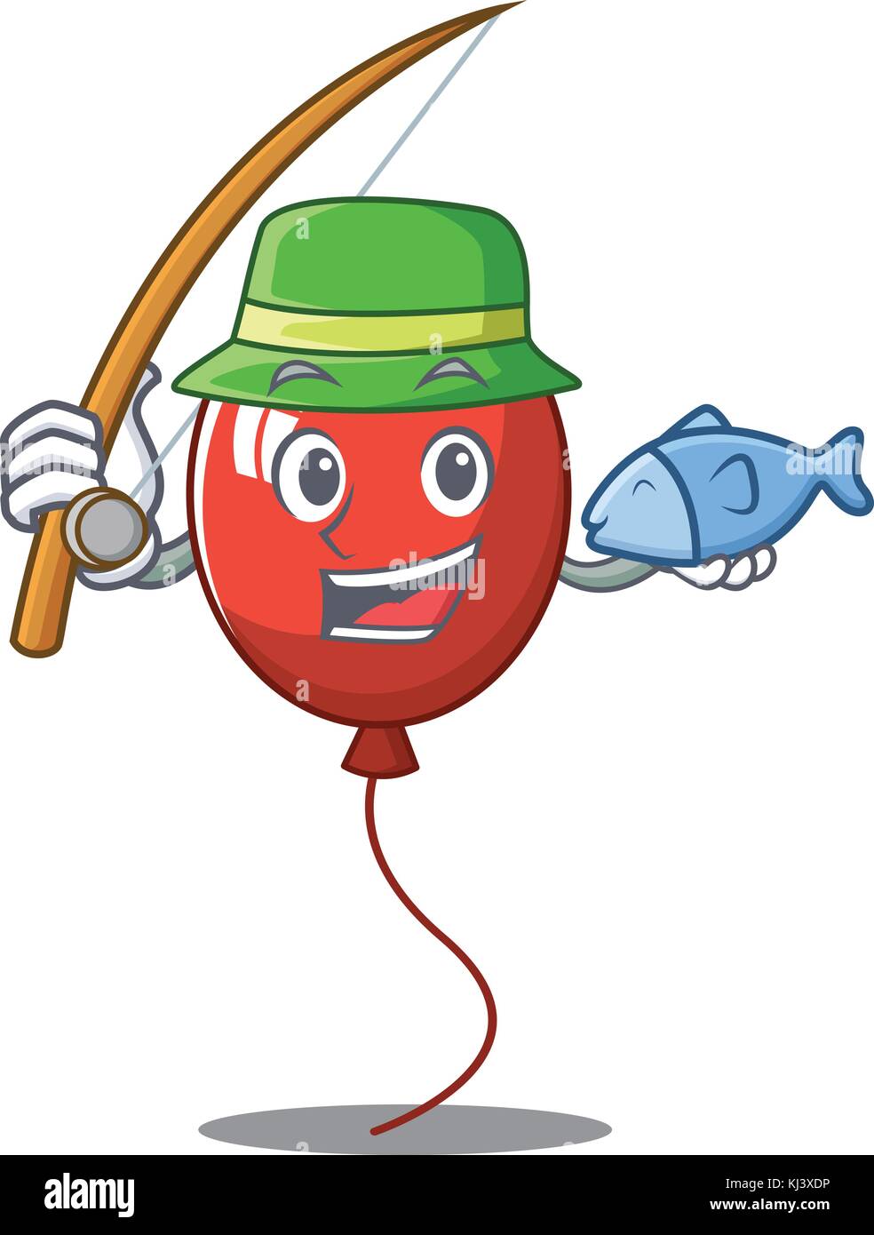 Fishing balloon character cartoon style Stock Vector Image & Art - Alamy