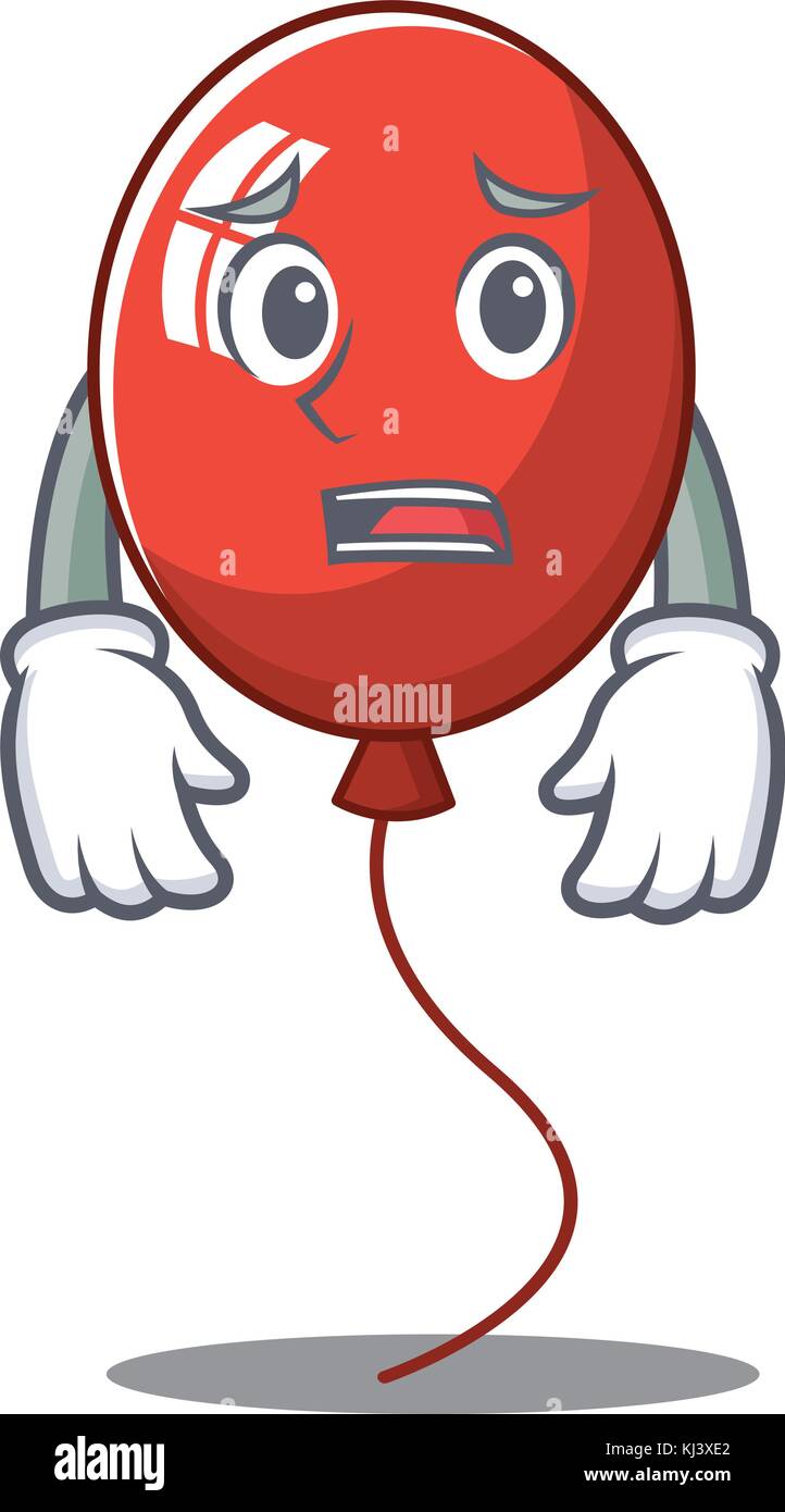 Afraid balloon character cartoon style Stock Vector Image & Art - Alamy