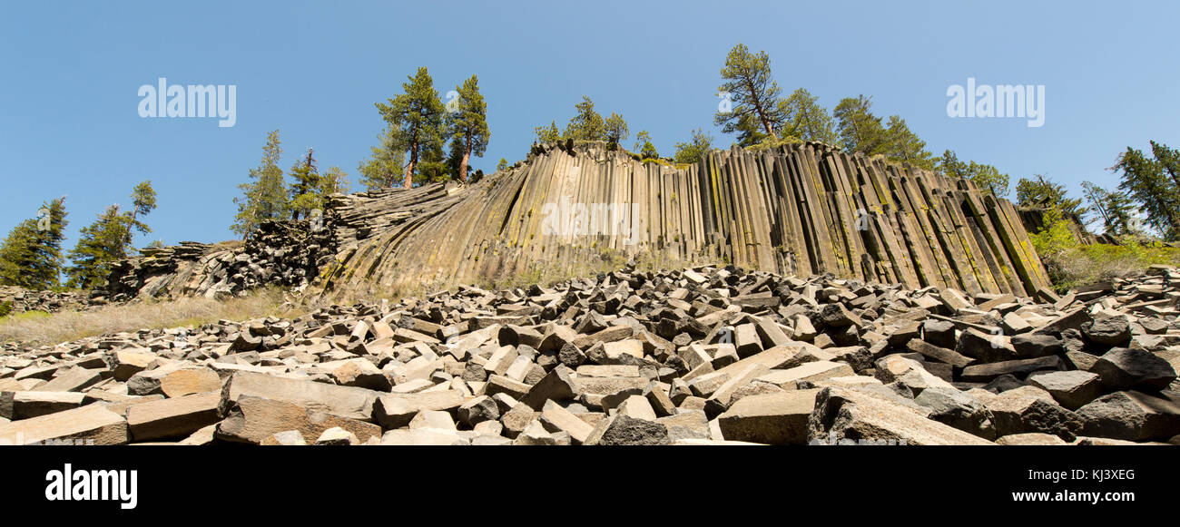 Basalt formations at Devil's Postpile National Monument near Mammoth ...