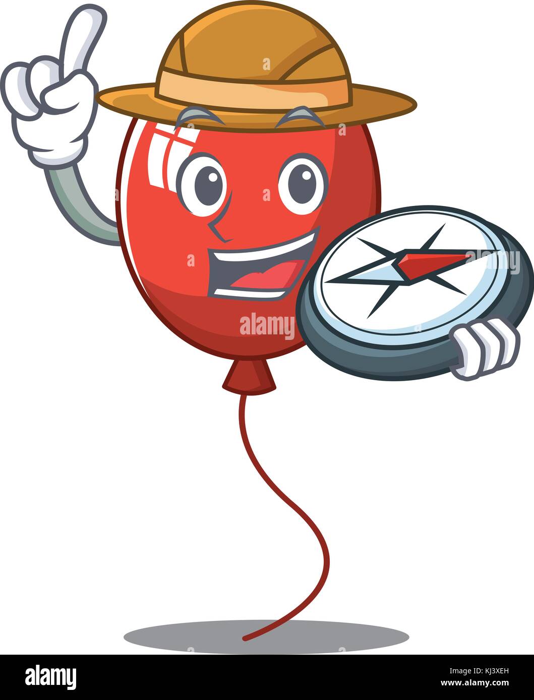 Explorer balloon character cartoon style Stock Vector Image & Art - Alamy