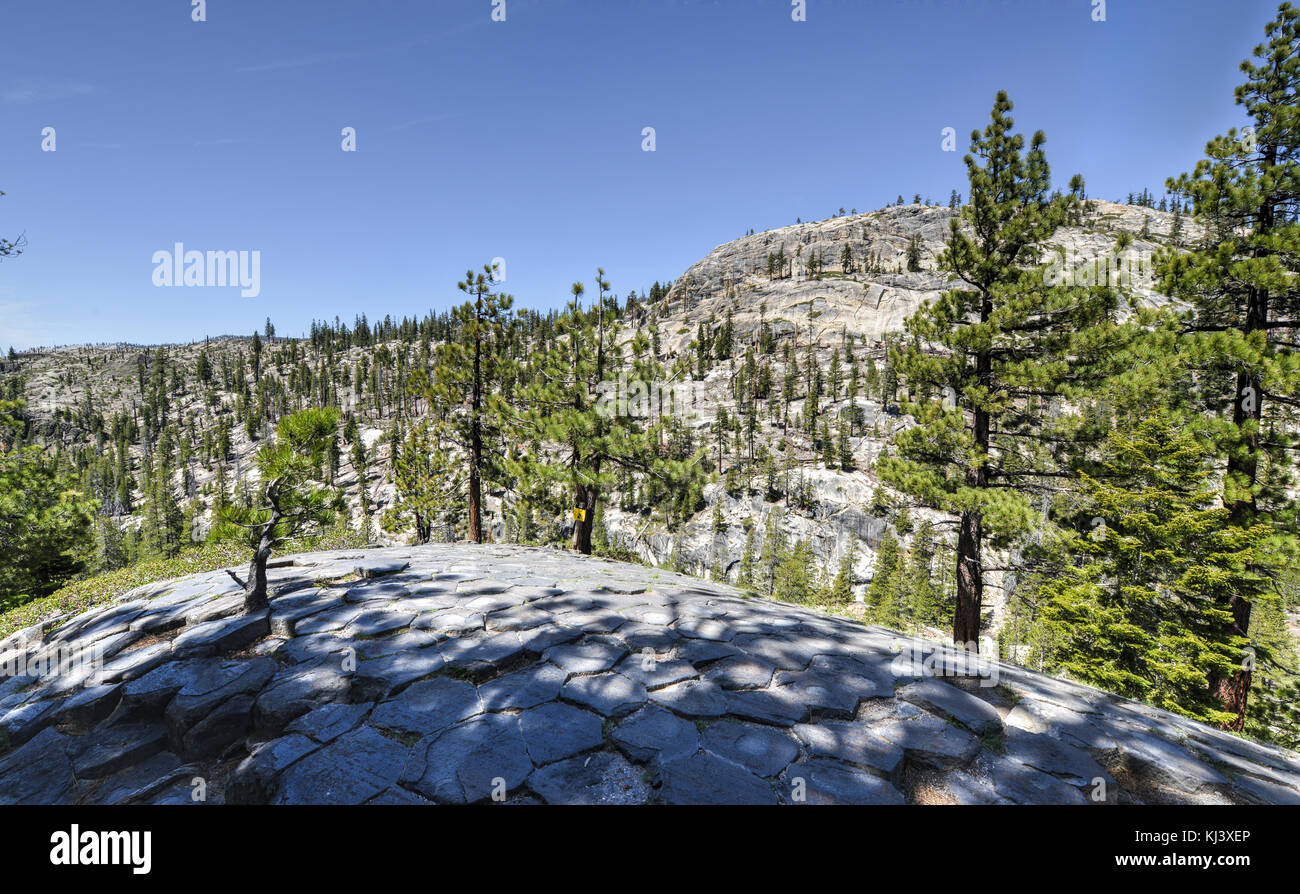 Top of Basalt formations at Devil's Postpile National Monument near ...