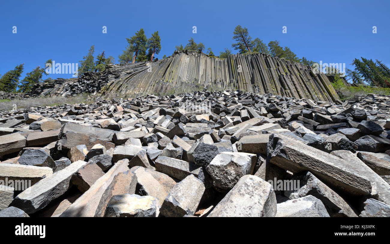 Basalt formations at Devil's Postpile National Monument near Mammoth ...