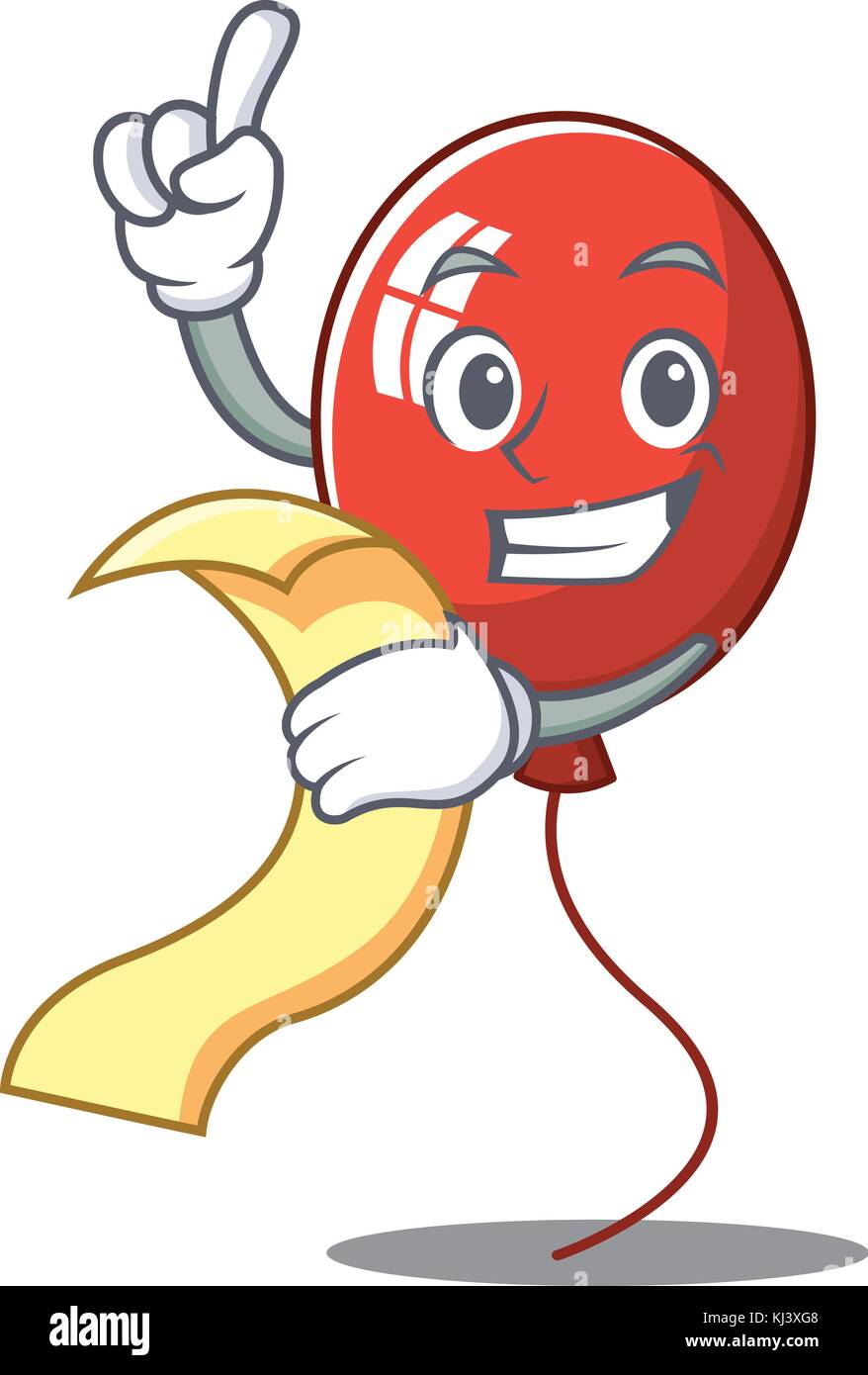 With menu balloon character cartoon style Stock Vector Image & Art - Alamy