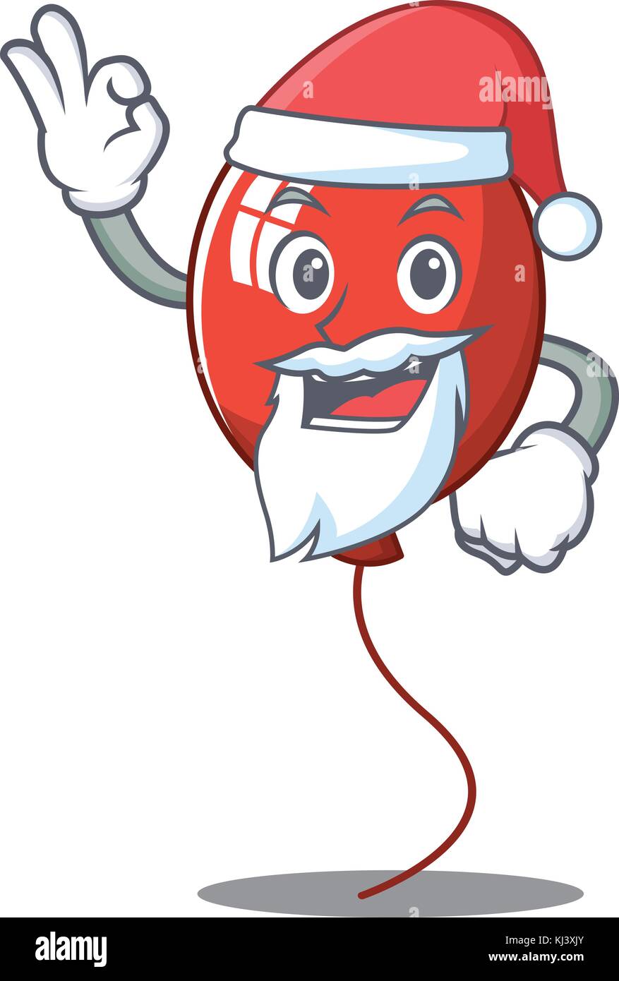 Santa balloon character cartoon style Stock Vector Image & Art - Alamy