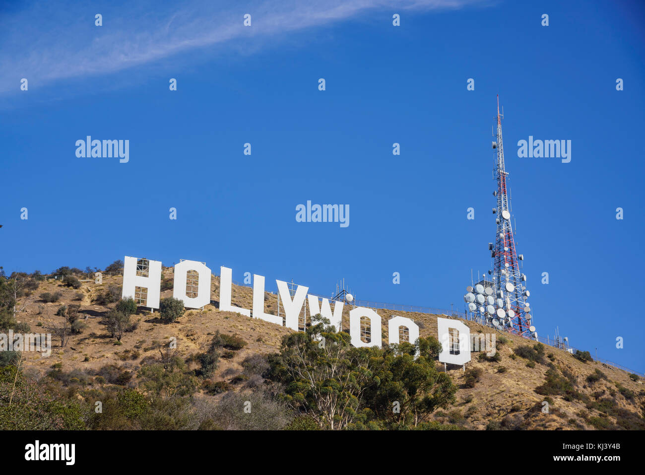 Los Angeles, NOV 11: The famous hollywood sign on NOV 11, 2017 at Los ...