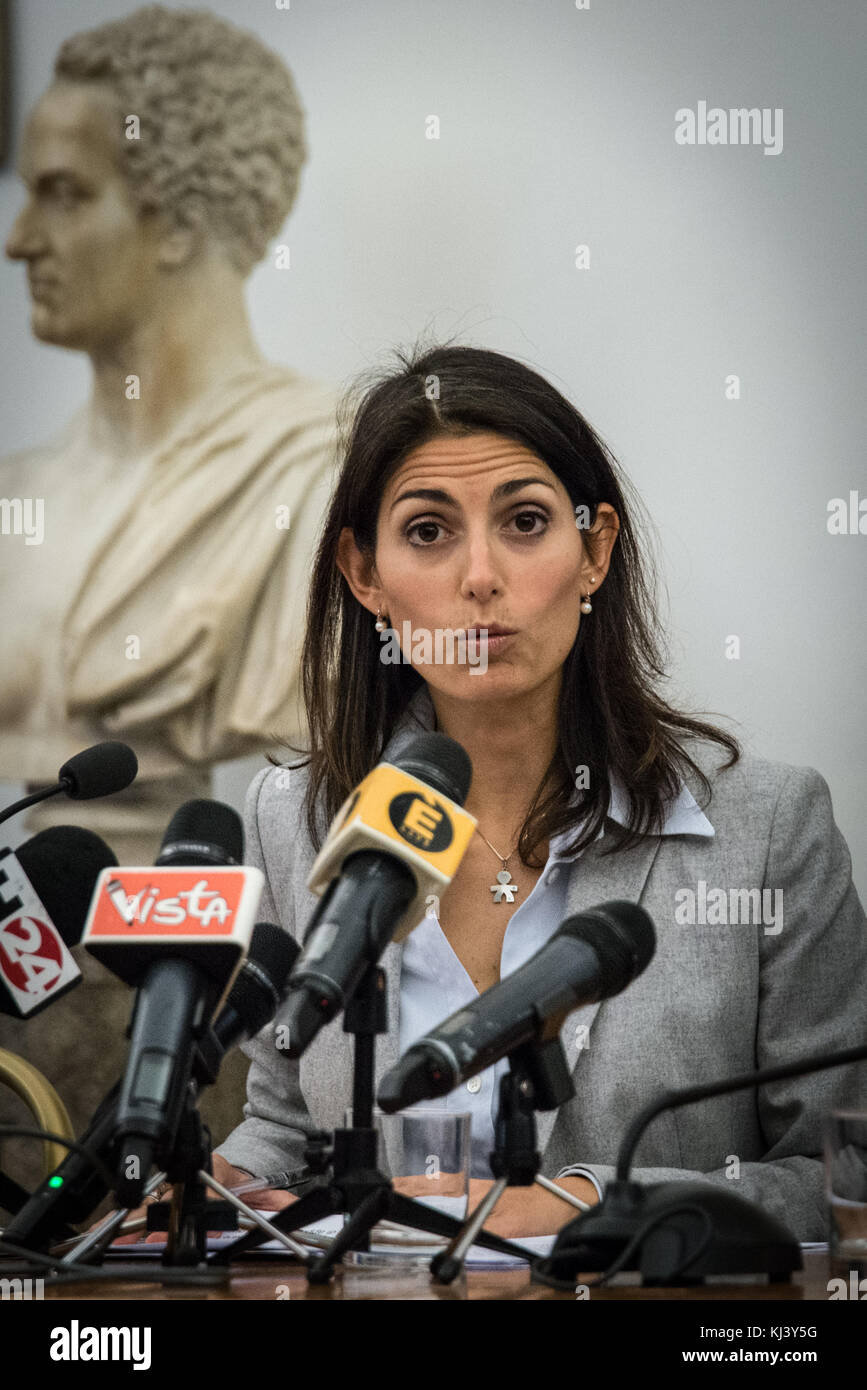 Rome, Italy. 20th Nov, 2017. Mayor of Rome Virginia Raggi presents the ...