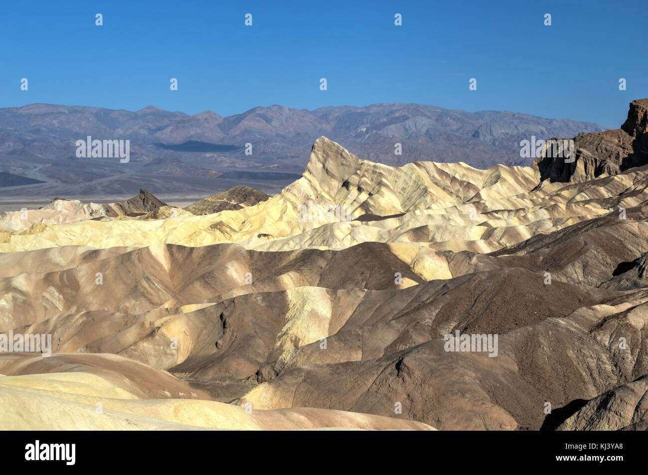 Eroded Mountain Ridges at Zabriskie Point in Death Valley National Park ...