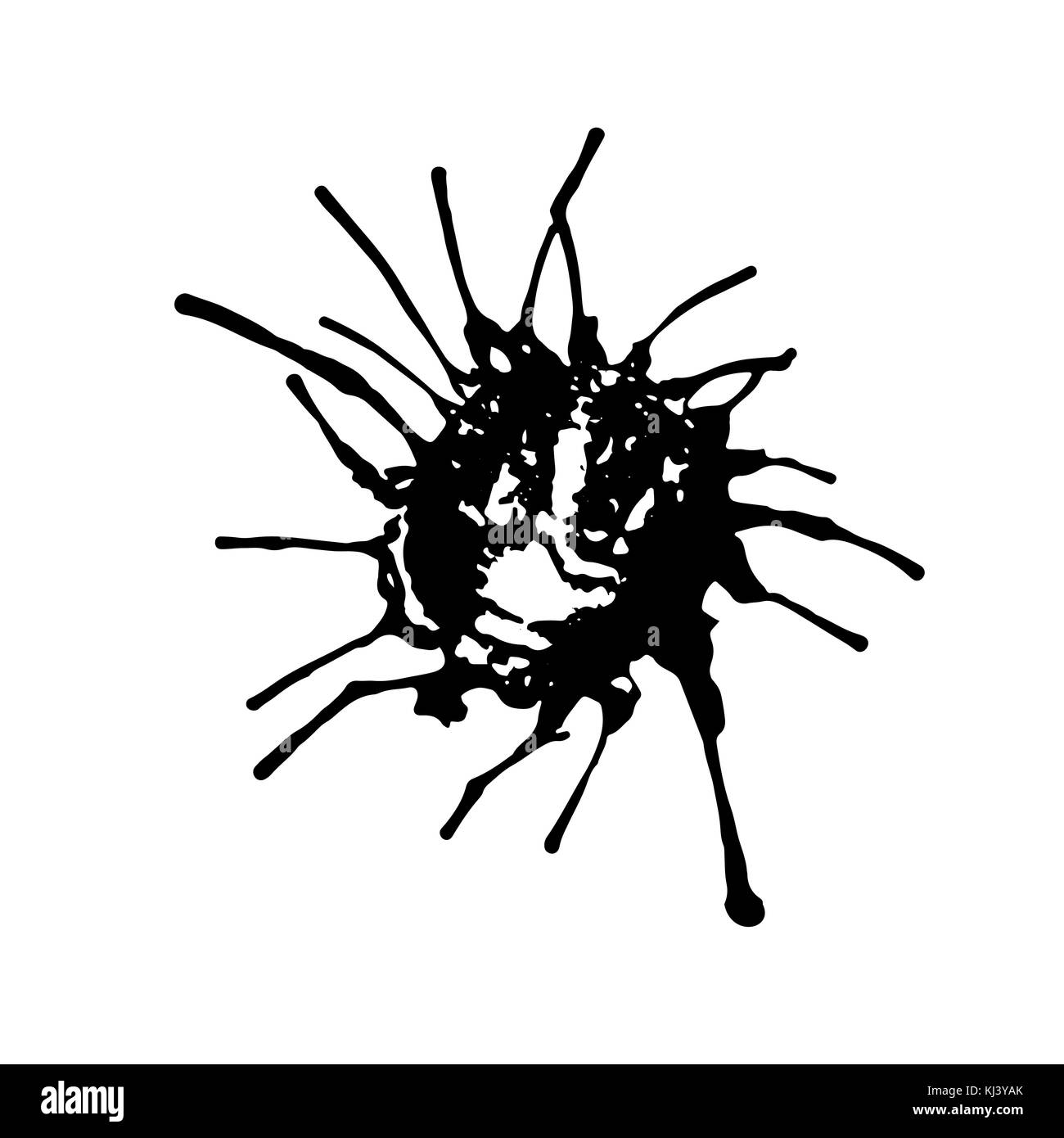 Ink vector brush strokes. Vector illustration. Grunge hand drawn ...