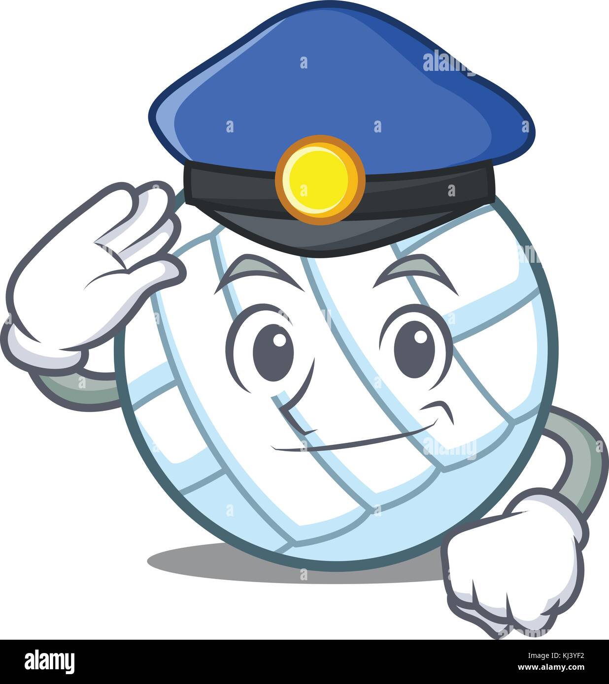 Police volley ball character cartoon Stock Vector Image & Art - Alamy