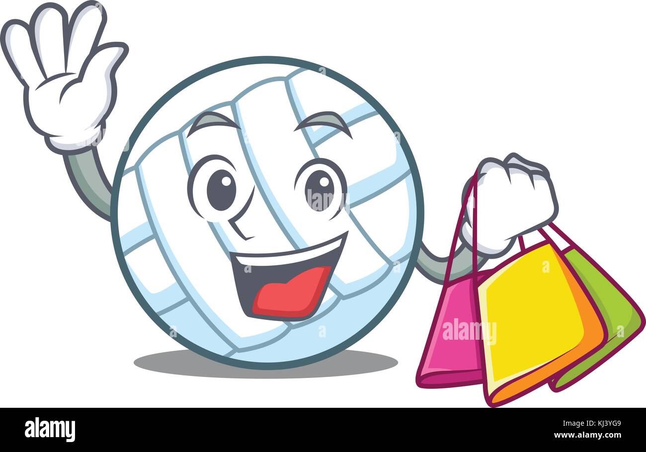Shopping volley ball character cartoon Stock Vector Image & Art - Alamy