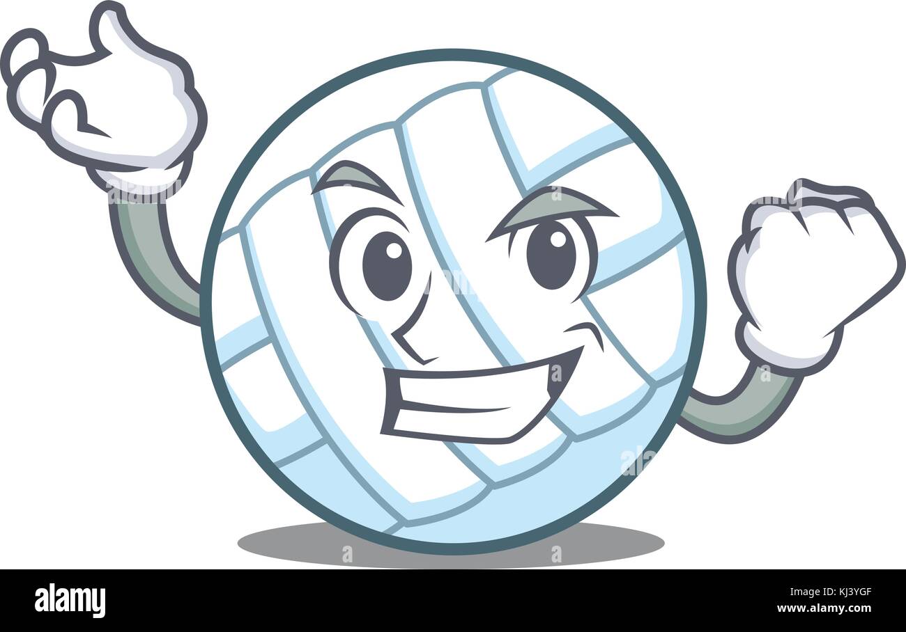 Successful volley ball character cartoon Stock Vector Image & Art - Alamy