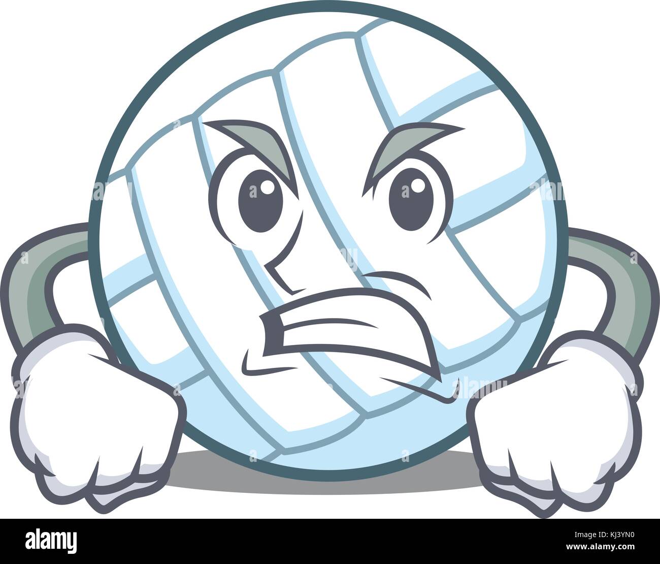 Angry volley ball character cartoon Stock Vector Image & Art - Alamy