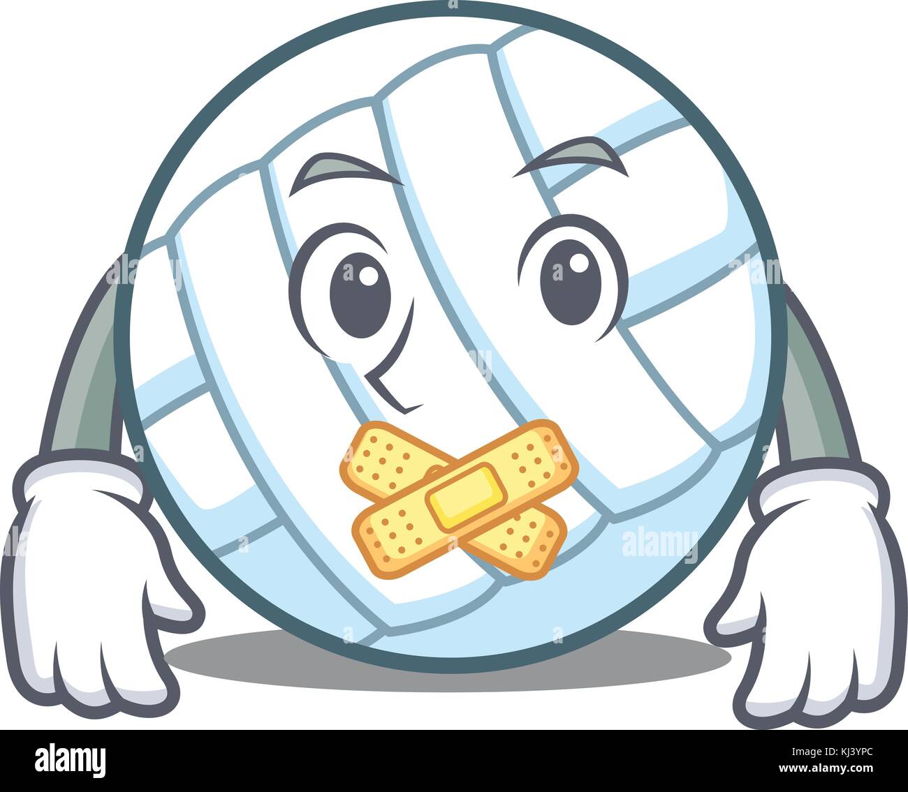 Silent volley ball character cartoon Stock Vector Image & Art - Alamy