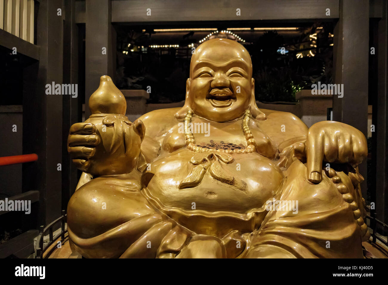 Hollywood, NOV 8: Exterior night view of the Buddha statue in Yamashiro ...