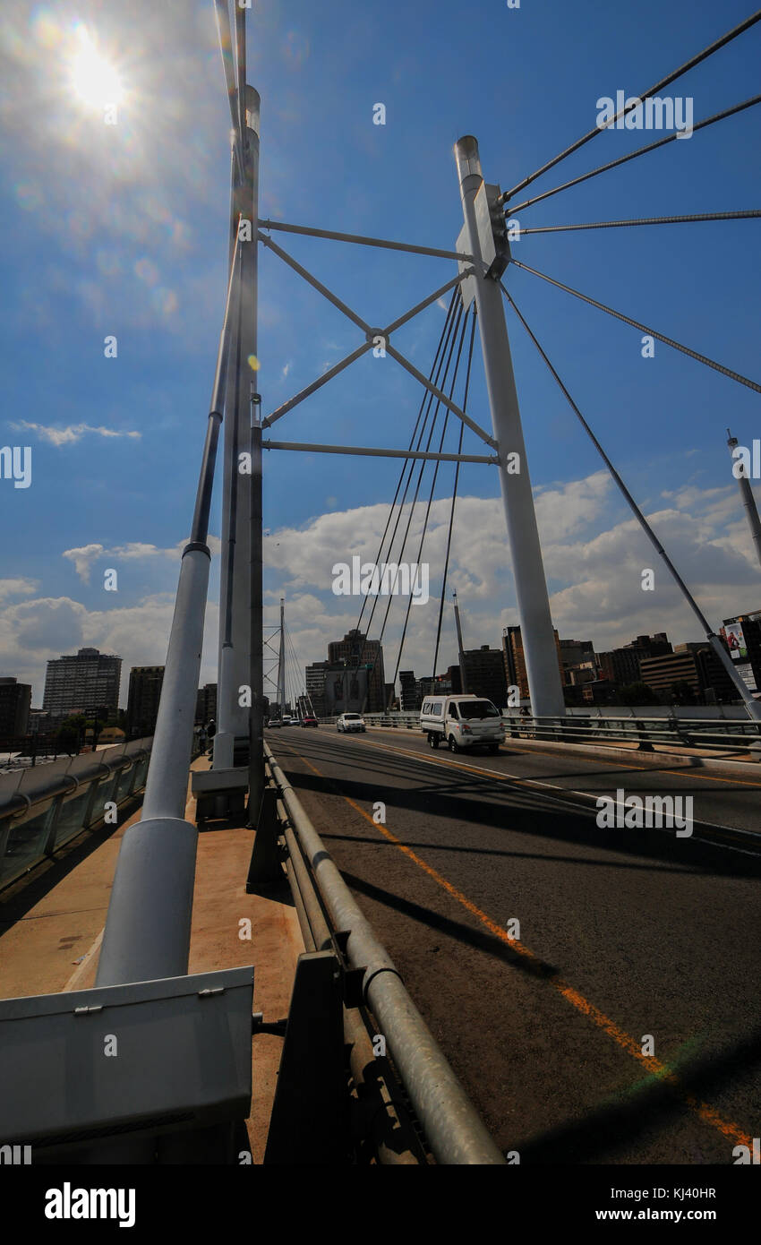 Nelson Mandela Bridge, daytime. The 284 metre long Nelson Mandela ...
