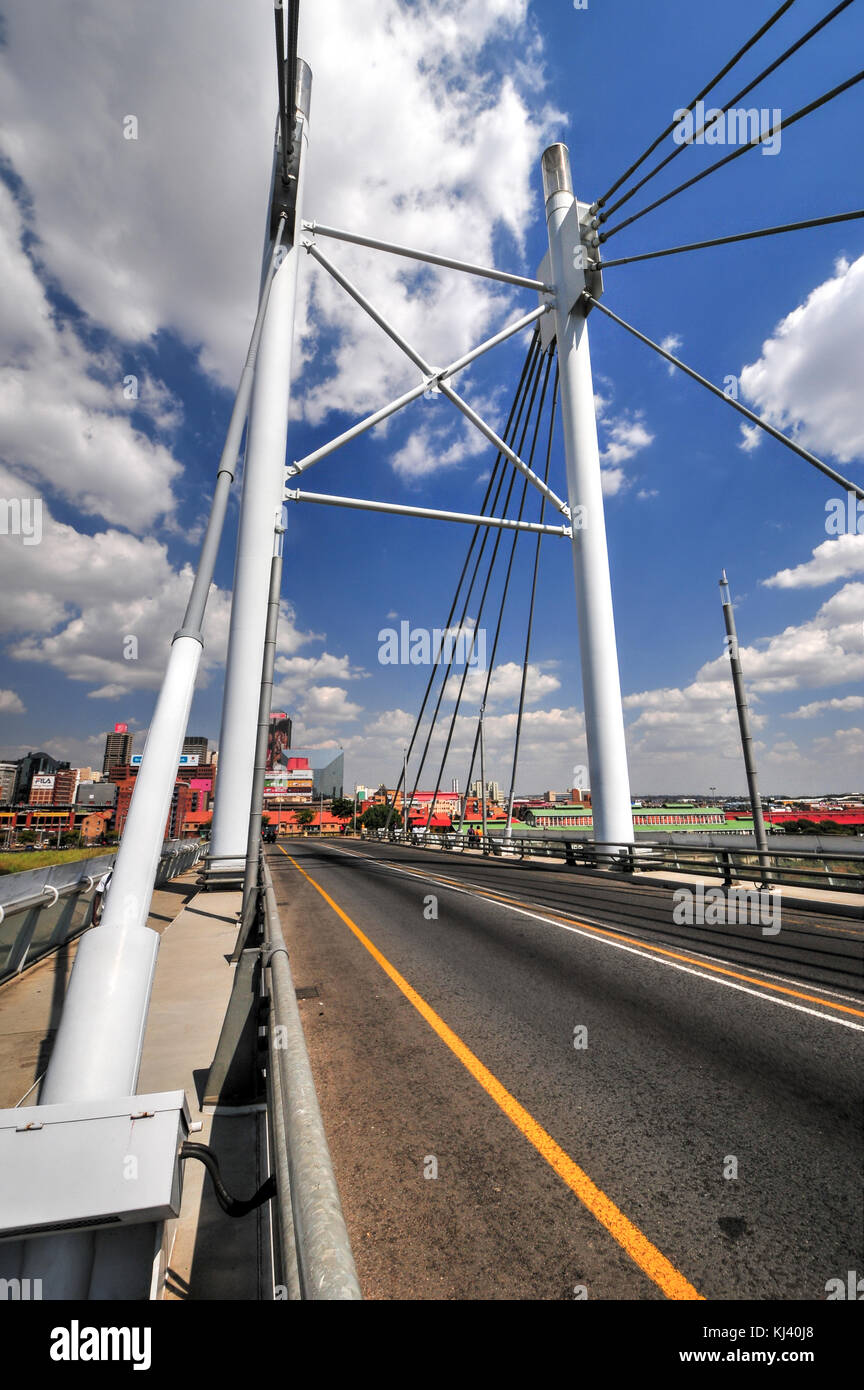 Nelson Mandela Bridge, daytime. The 284 metre long Nelson Mandela ...