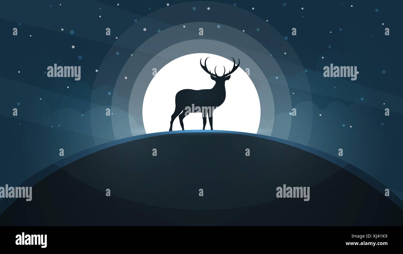 Autumn foggy landscape forest Stock Vector Images - Alamy