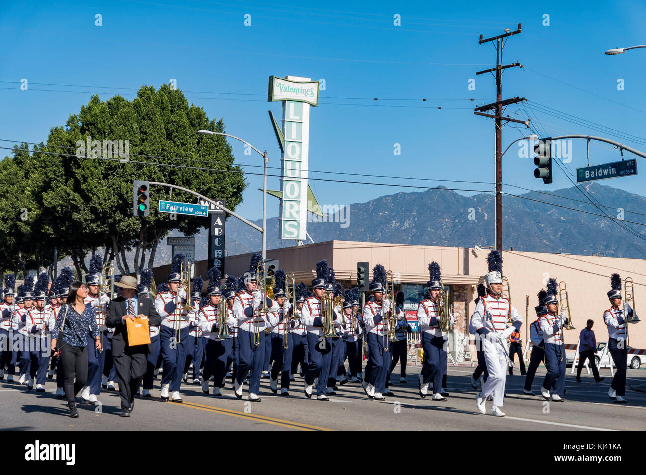 Arcadia, NOV 19: The famous Arcadia Festival of Bands parade on NOV 19 ...