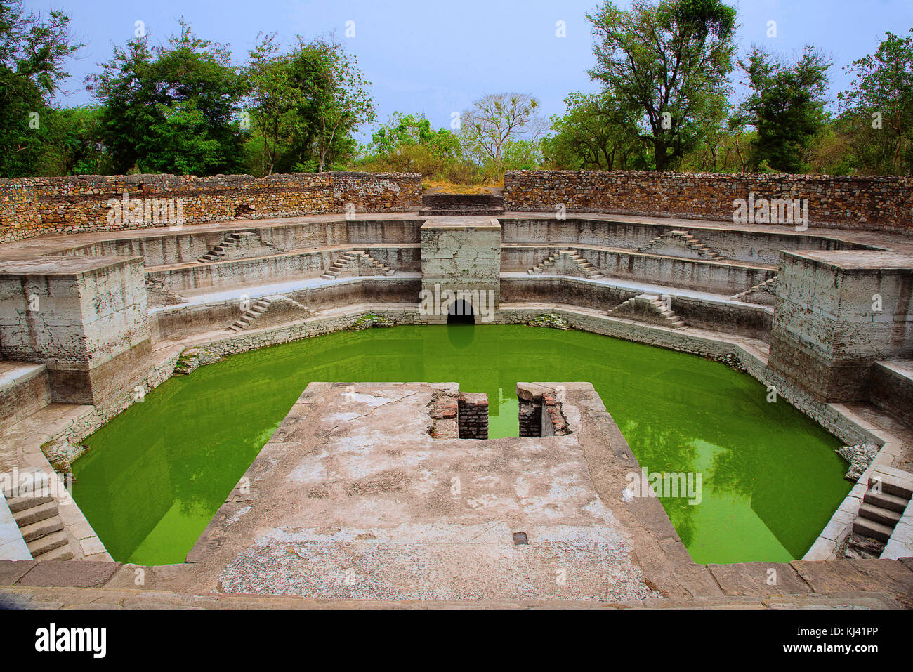 Step well, located at Jami Masjid (Mosque), UNESCO protected Champaner ...