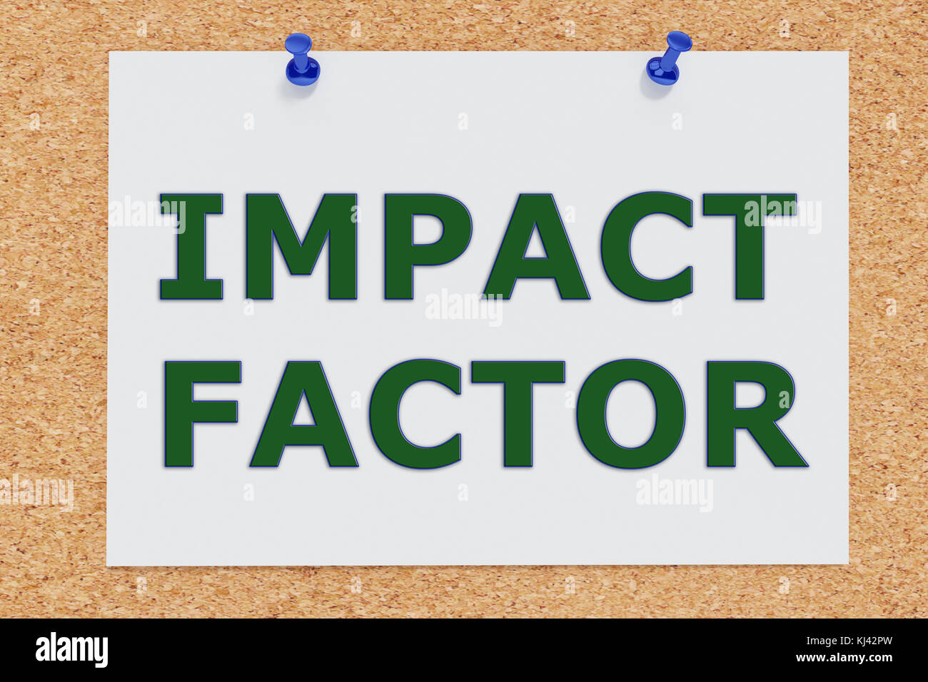 3D illustration of "IMPACT FACTOR" on cork board Stock Photo - Alamy