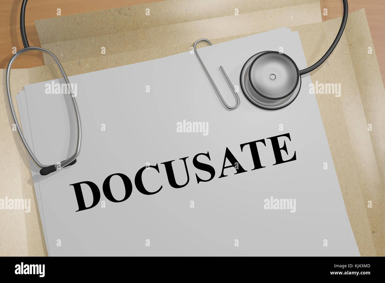 3D illustration of "DOCUSATE" title on a medical document Stock Photo ...