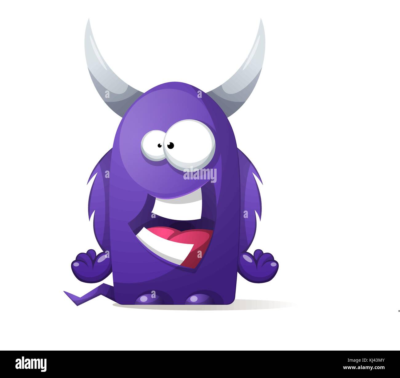 Terrible, cute monster - cartoon characters Stock Vector Image & Art ...