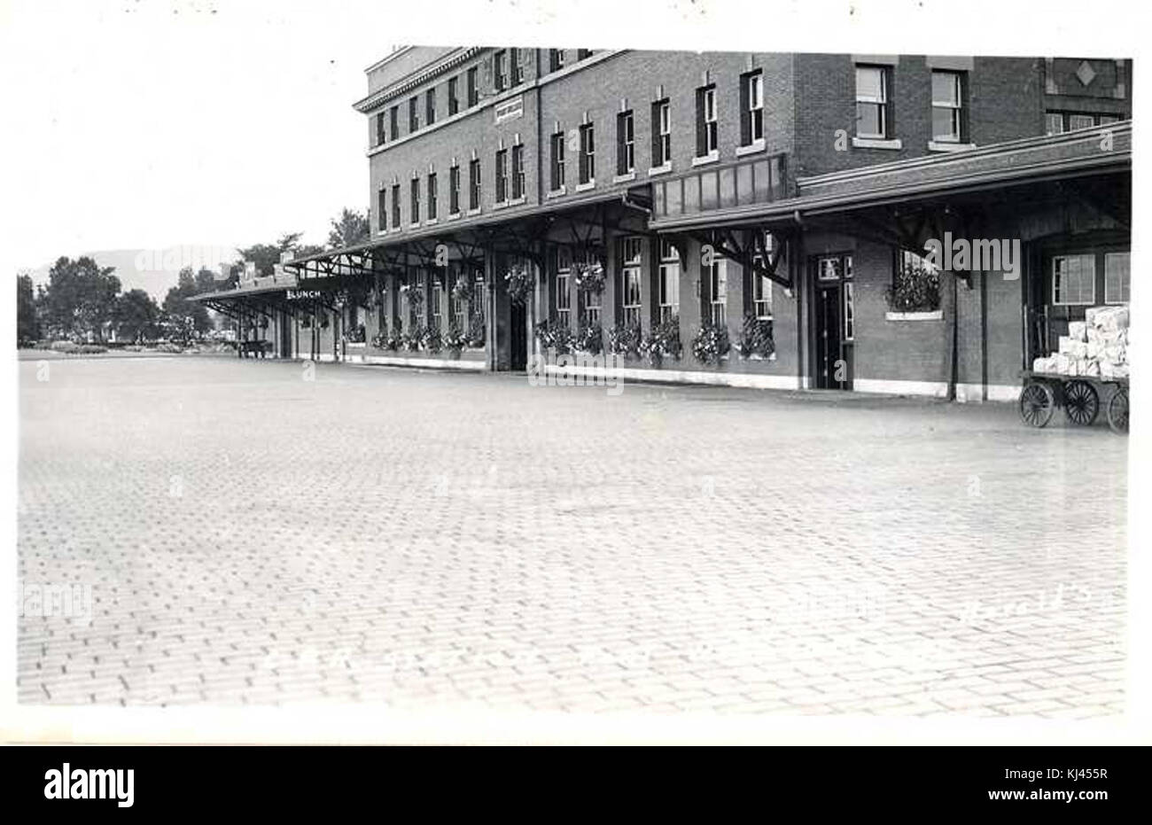 This historical image shows a scene from the 1910 CPR (Canadian Pacific ...