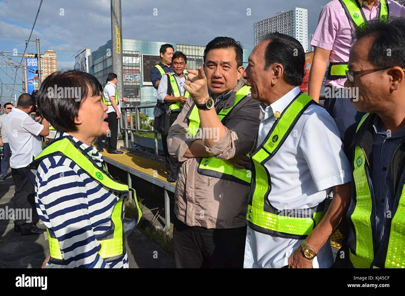 A site inspection for the MRT (Mass Rapid Transit) and LRT (Light Rail ...