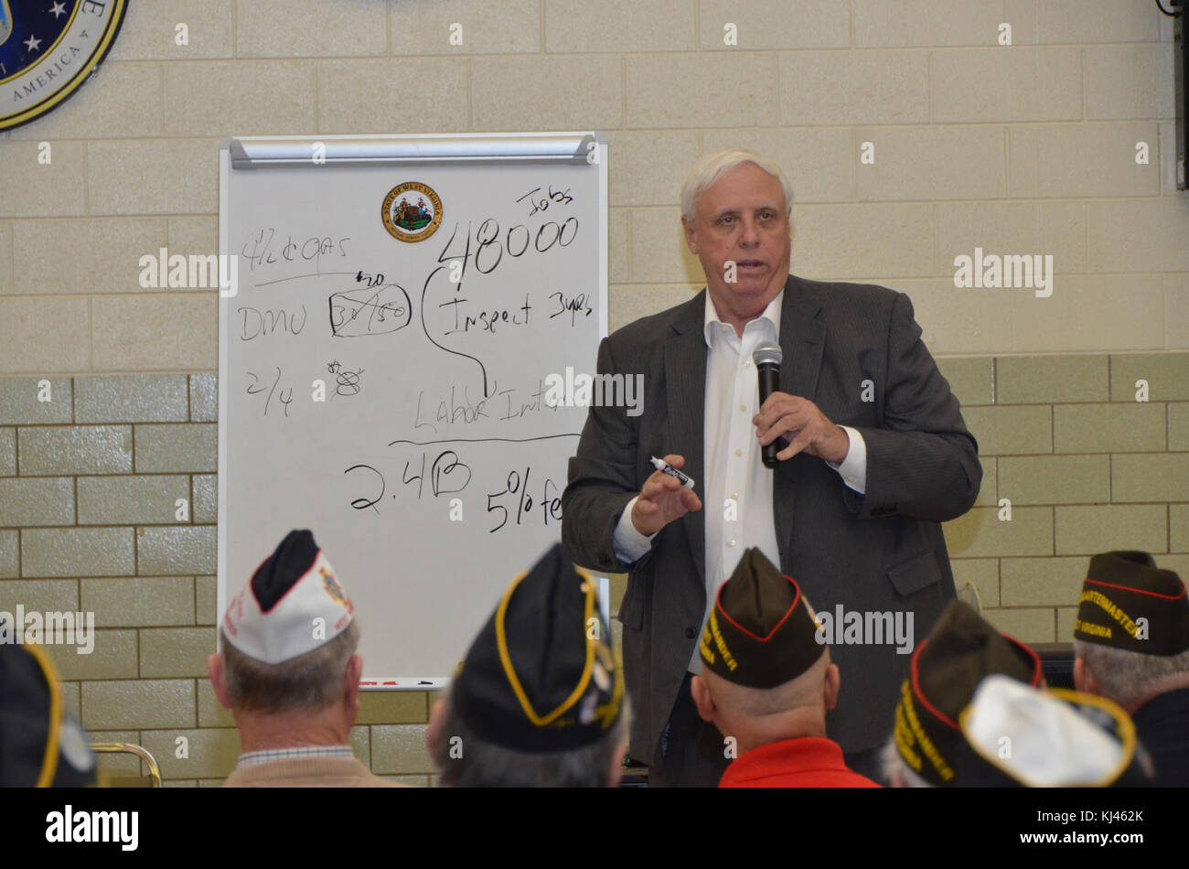 This image captures Jim Justice, the Governor of West Virginia, in a ...